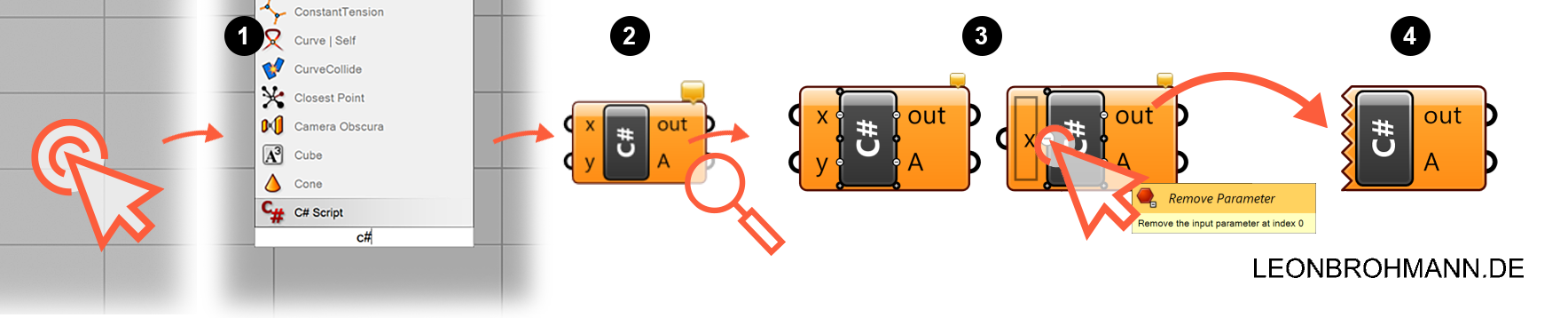 Rhino GH- C# Scripting Basics – For Loops #1