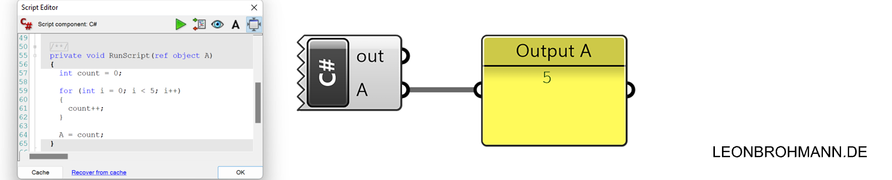 Rhino GH- C# Scripting Basics – For Loops #1